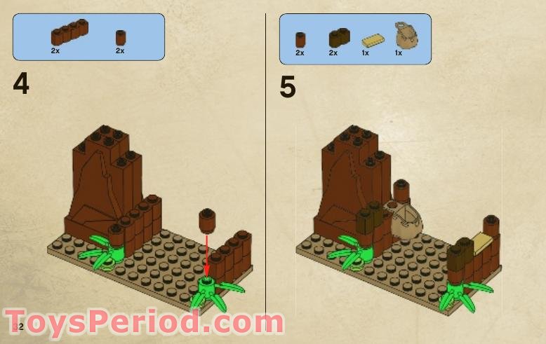 LEGO 4182 The Cannibal Escape Instructions and Parts List