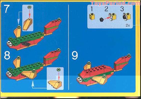 LEGO 3223 Dixan Soap Promotional Set, Orange Fish Instructions and ...