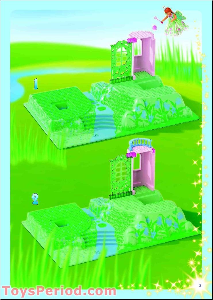 LEGO 5862-1 Flower Fairy Party, Blue Box Instructions and Parts List