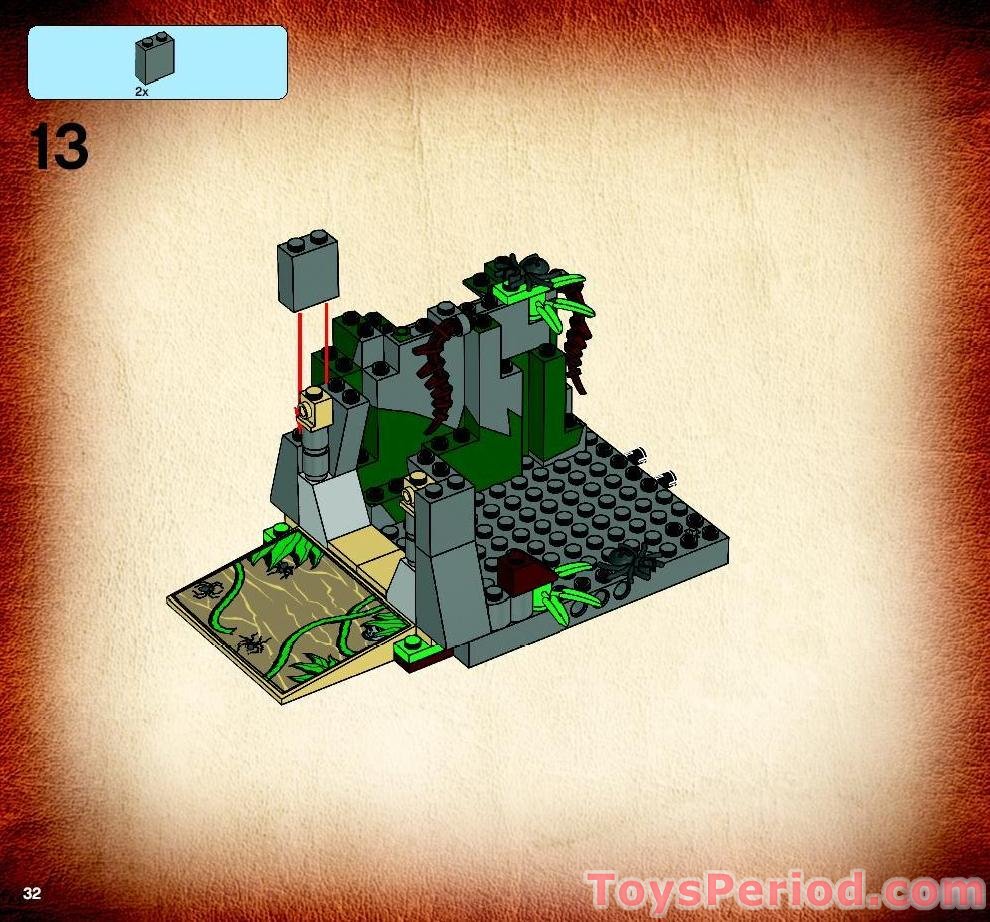 LEGO 7623 Temple Escape Instructions and Parts List