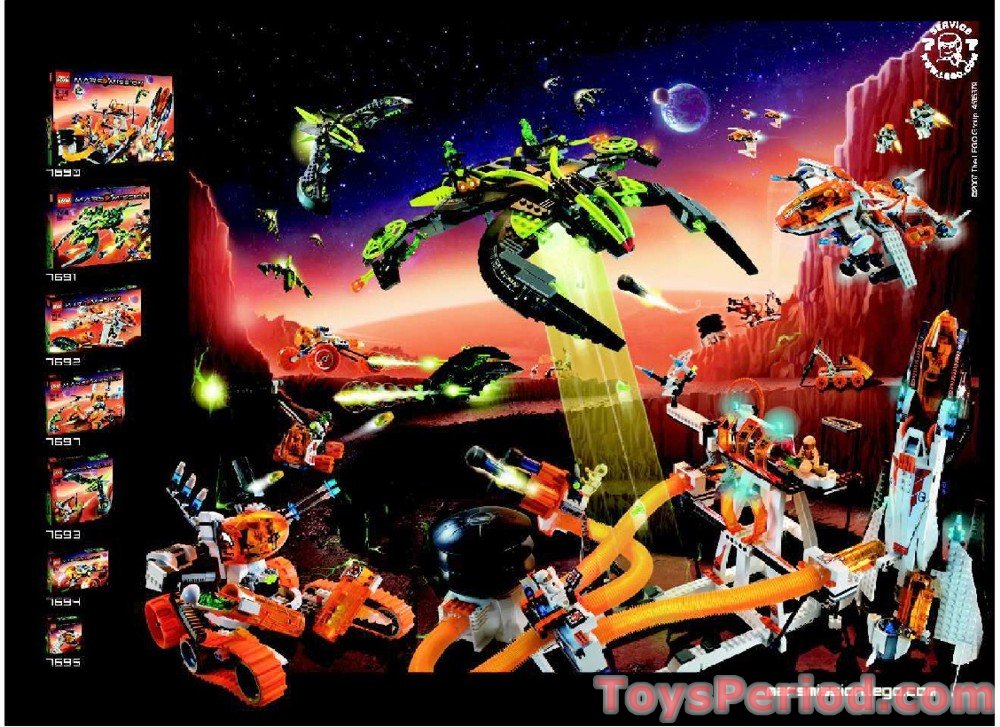 LEGO 7691 ETX Alien Mothership Assault Instructions and Parts List