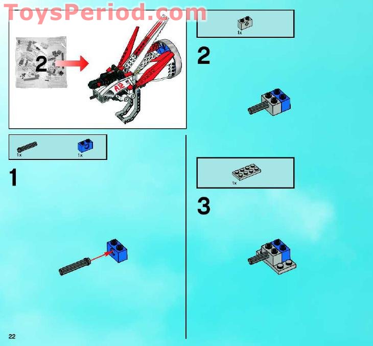 LEGO 8106 Aero Booster Instructions and Parts List