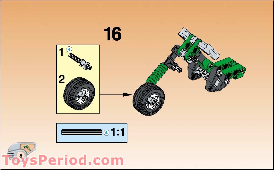 LEGO 8236 Bike Burner Instructions and Parts List