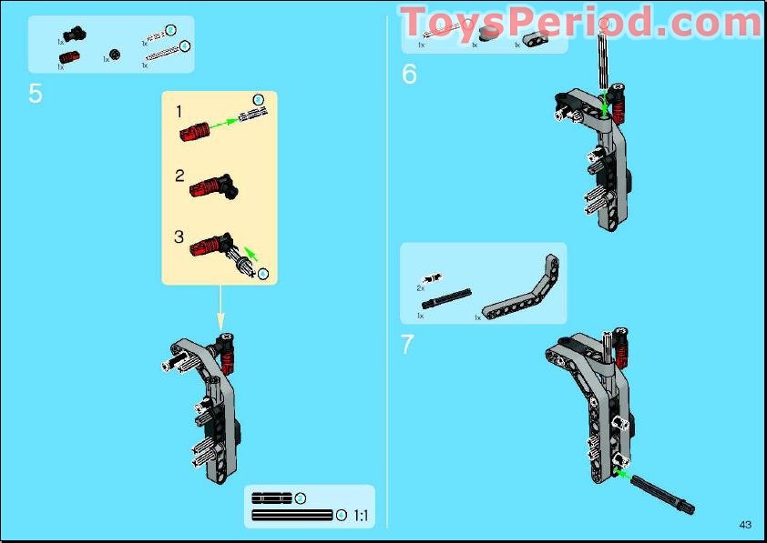LEGO 8420 Street Bike Instructions and Parts List