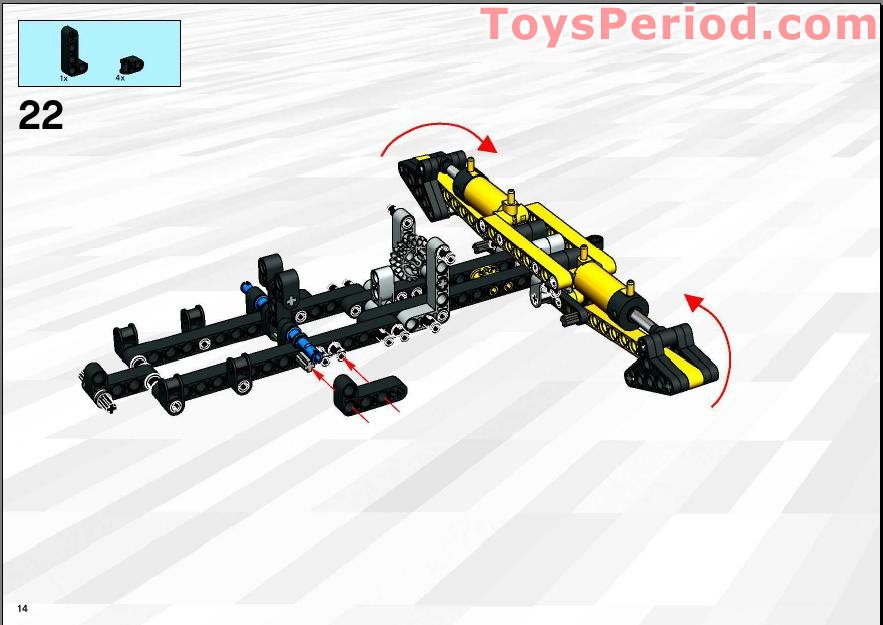 LEGO 8455 Back-hoe Loader (Backhoe) Instructions and Parts List