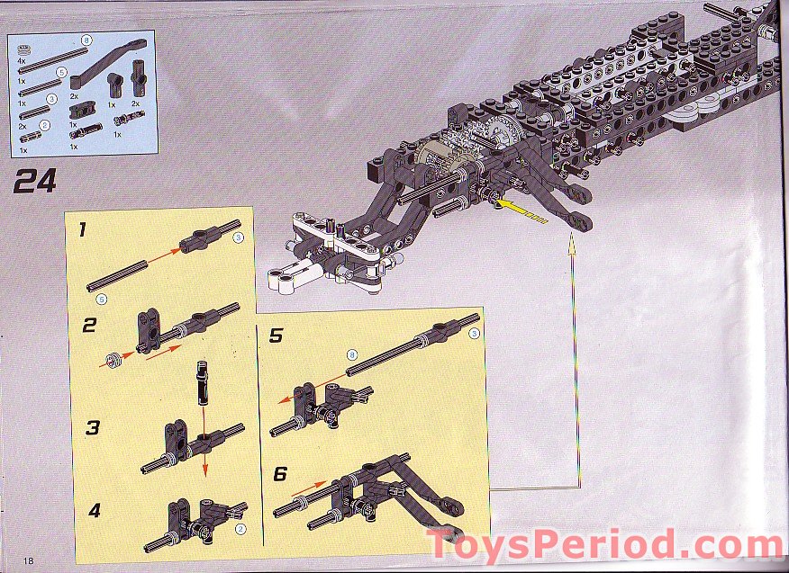 LEGO 8461 Williams F1 Team Racer Instructions and Parts List