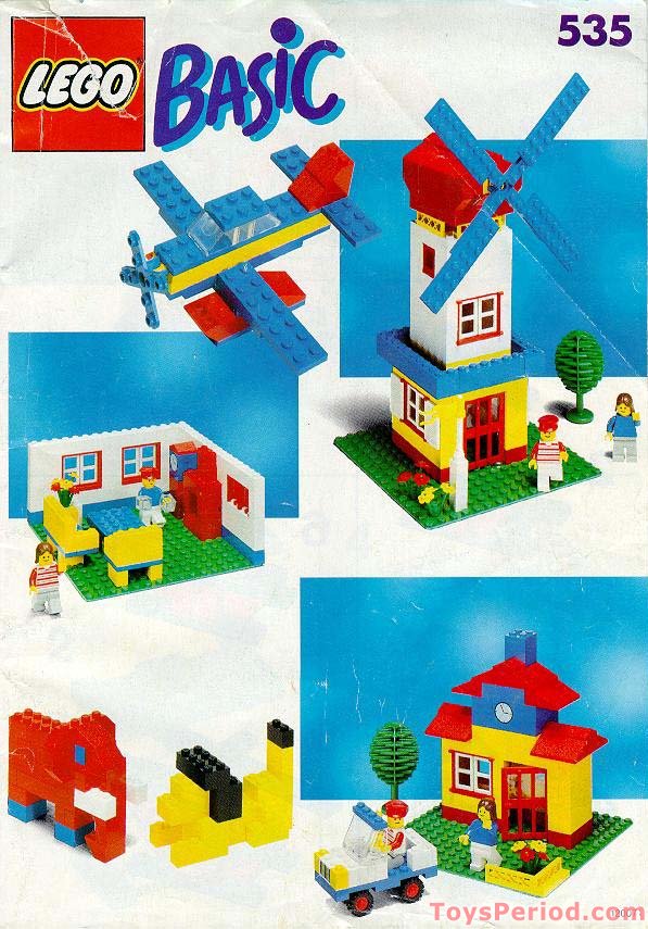 LEGO 535-1 Basic Building Set, 5 Plus Instructions and Parts List