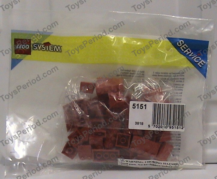 LEGO 5151 Roof Bricks, Red, 45 Degrees Set Parts List