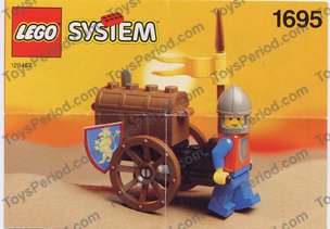 LEGO 1695 Treasure Cart - Boxed Instructions and Parts List