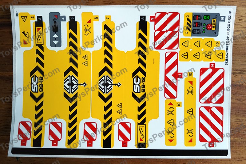 LEGO Sets with Part 42097stk01 Sticker Sheet for Set 42097 - (51284/ ...