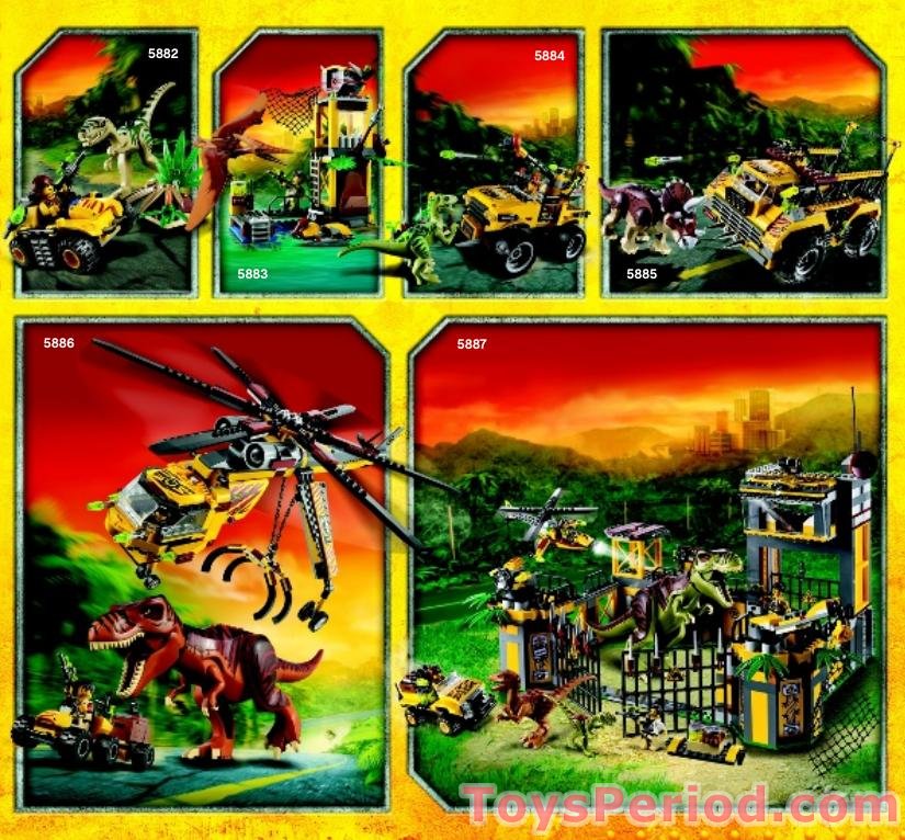 LEGO 5885 Triceratops Trapper Instructions and Parts List
