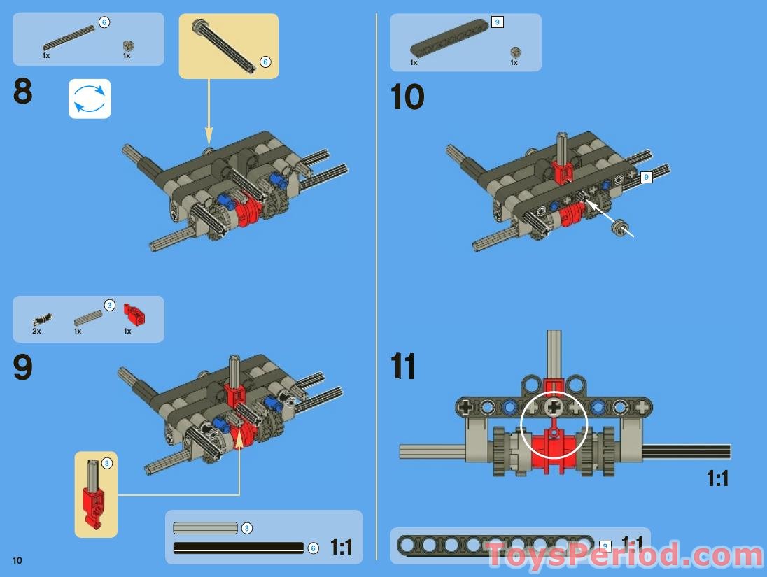 LEGO 8070 Supercar Instructions and Parts List