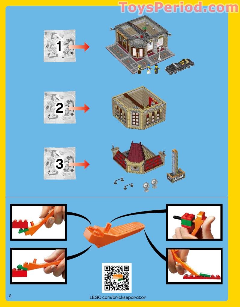 LEGO 10232 Palace Cinema Instructions and Parts List