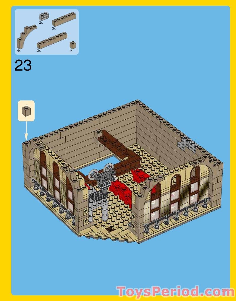 LEGO 10232 Palace Cinema Instructions and Parts List