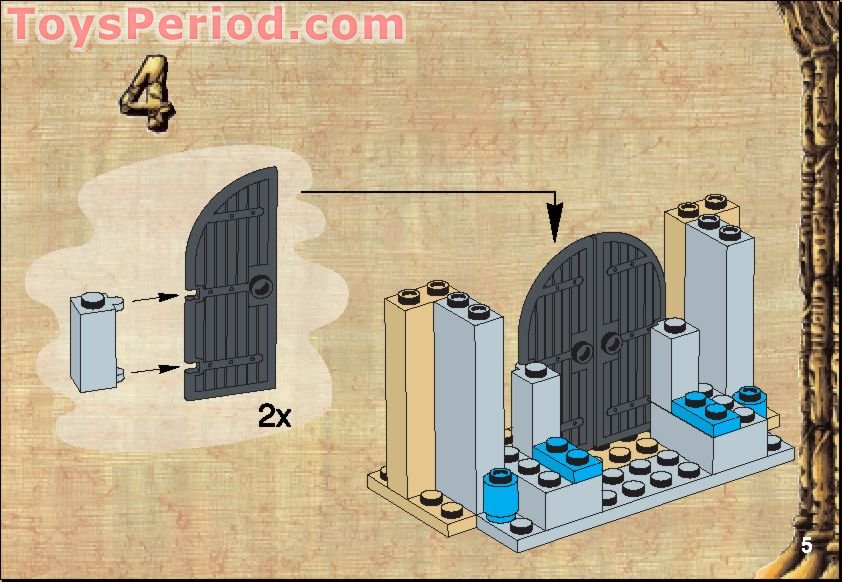 LEGO 2996 Adventurers Tomb Instructions and Parts List