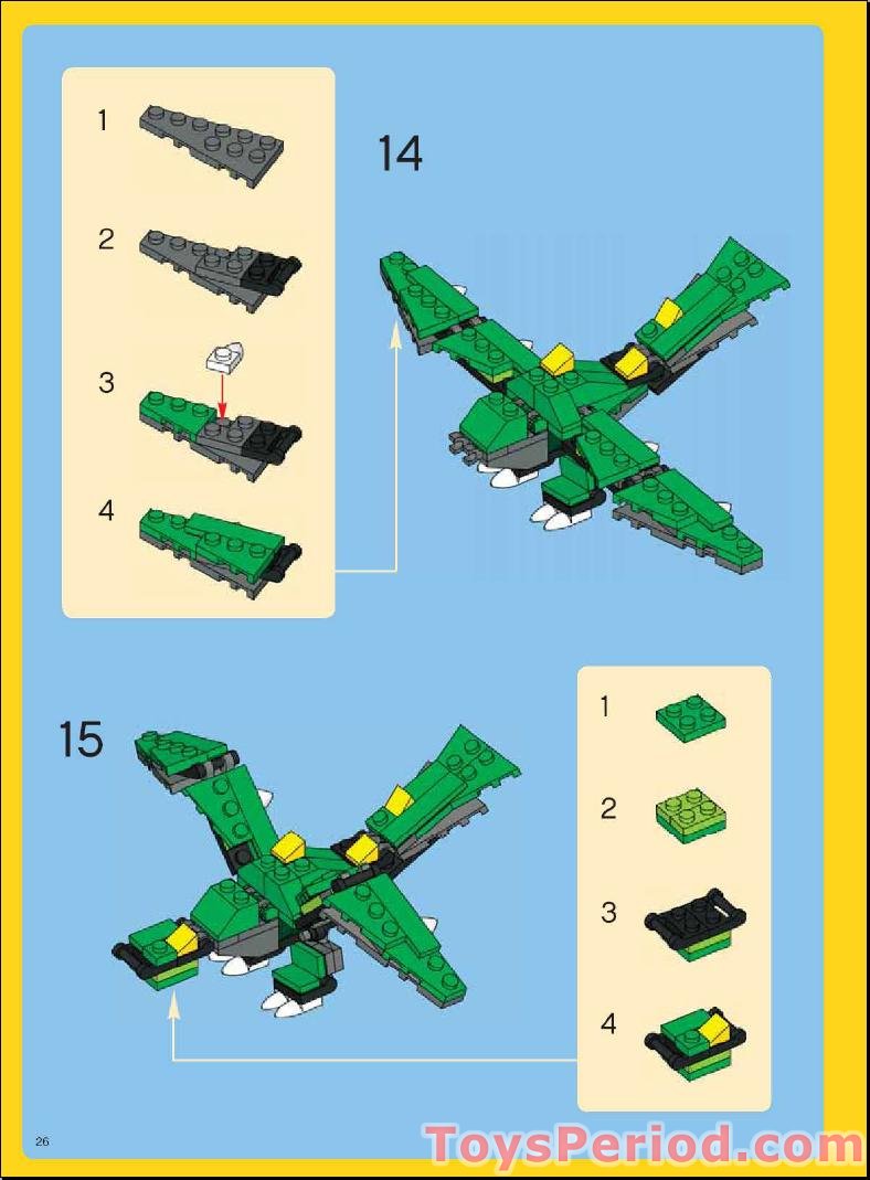 LEGO 4894 Mythical Creatures Instructions and Parts List