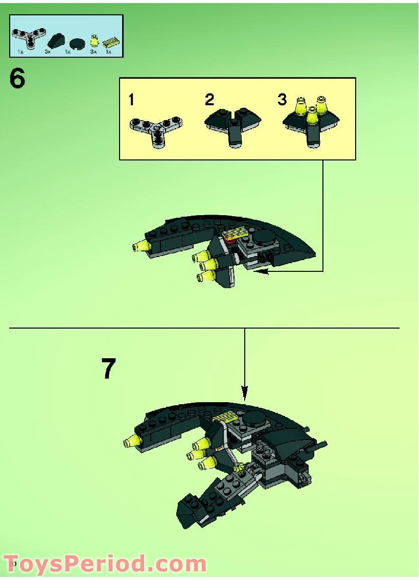LEGO 7690 MB-01 Eagle Command Base Instructions and Parts List