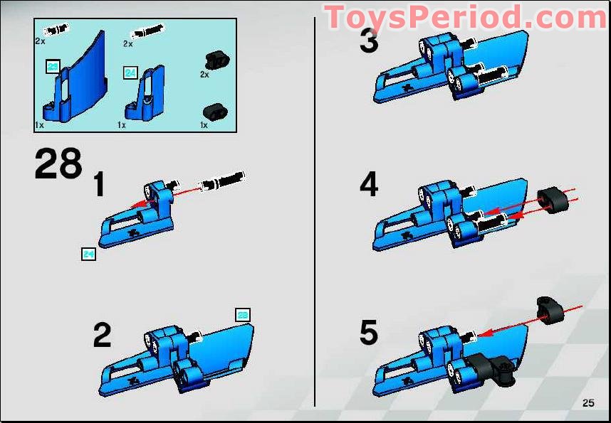 LEGO 8646 Speed Slammer Bike Instructions and Parts List