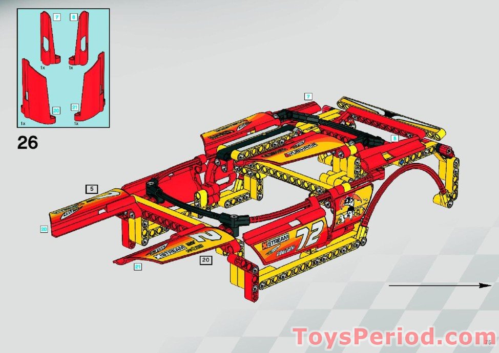 LEGO 8146 Nitro Muscle Instructions and Parts List