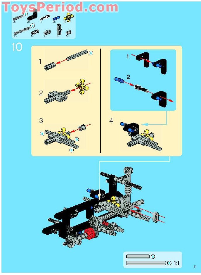 LEGO 8284-1 Dune Buggy or Tractor Instructions and Parts List