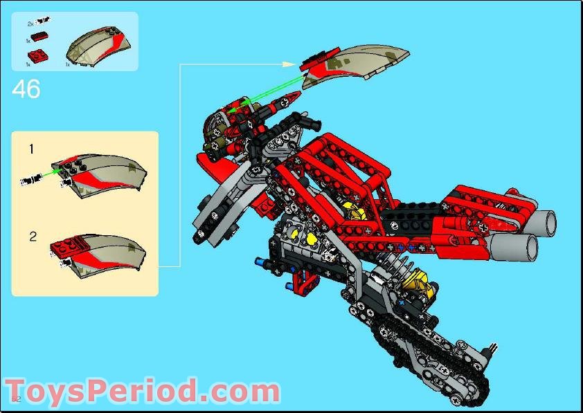 LEGO 8420 Street Bike Instructions and Parts List