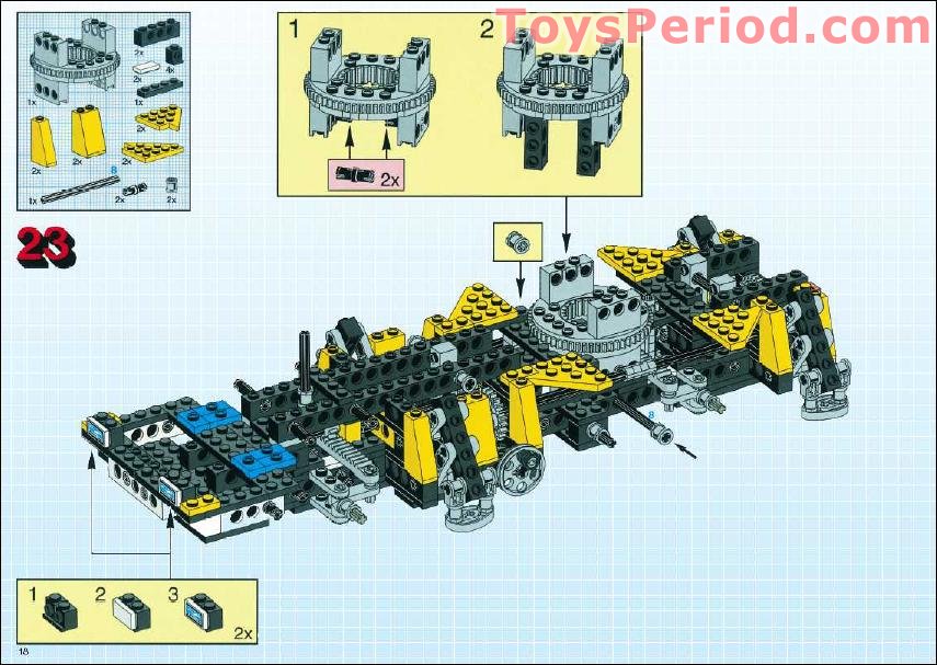 LEGO 8431 Pneumatic Crane Truck Instructions and Parts List