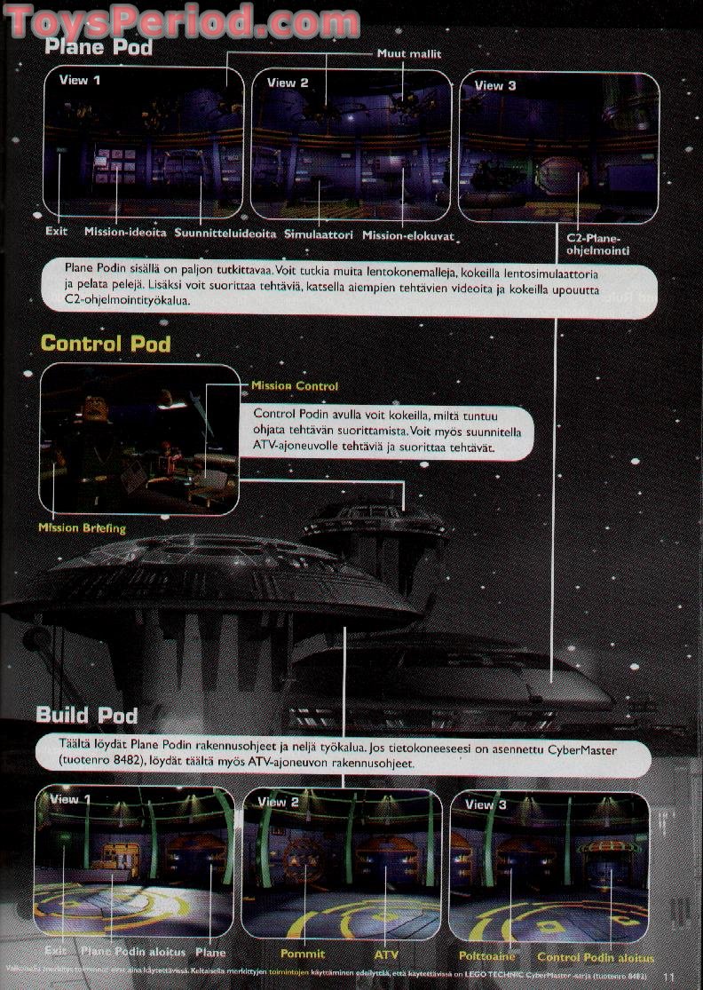 LEGO 8450 Mission Experience Pack Instructions and Parts List