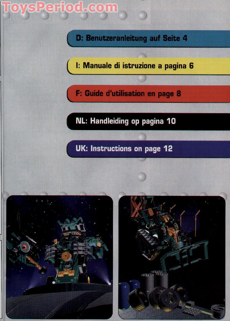 LEGO 8483 Cybermaster with Storage Case Instructions and Parts List