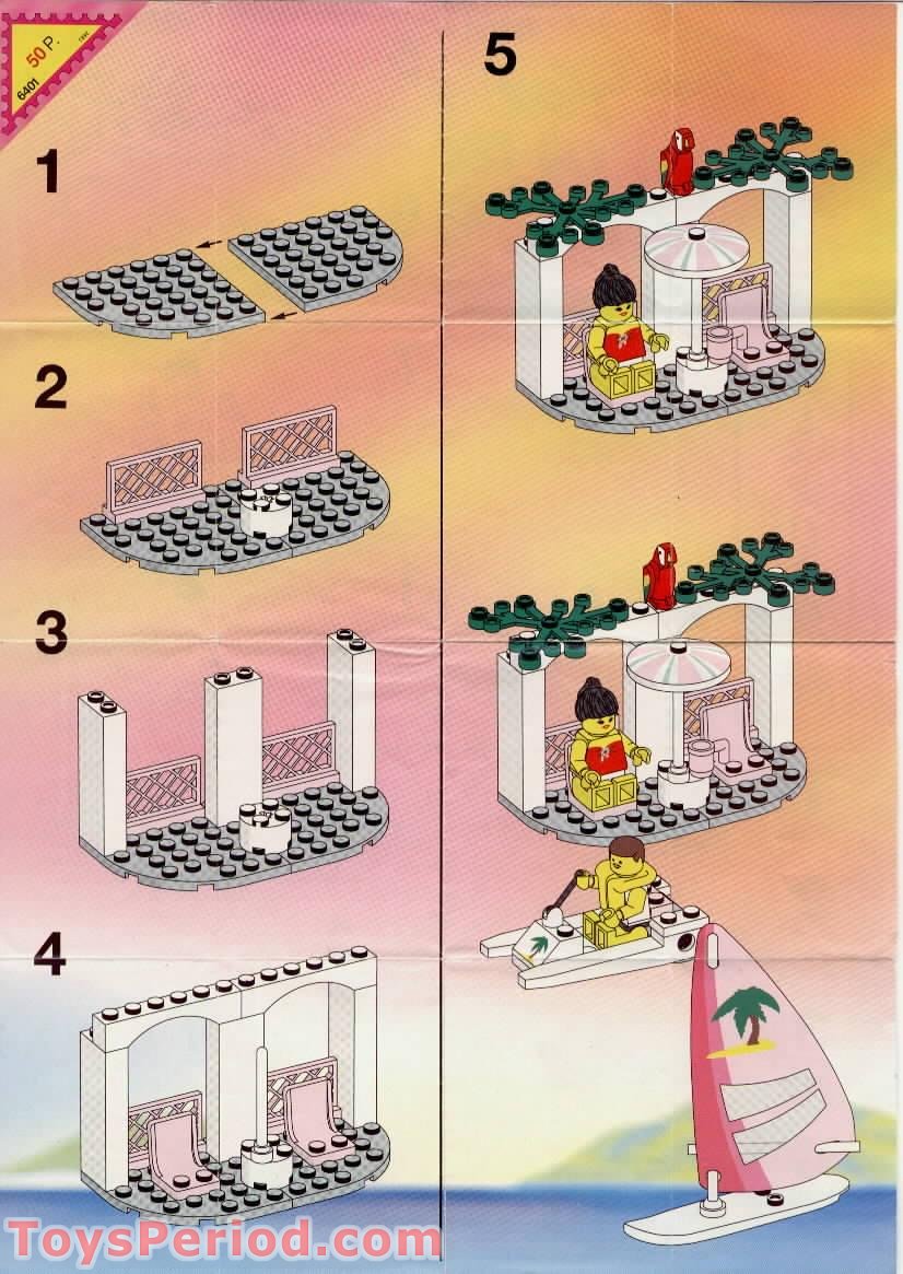 LEGO 6401 Seaside Cabana Instructions and Parts List