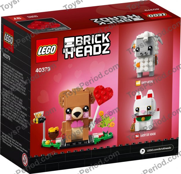 LEGO 40379 Valentine's Bear Set Parts List