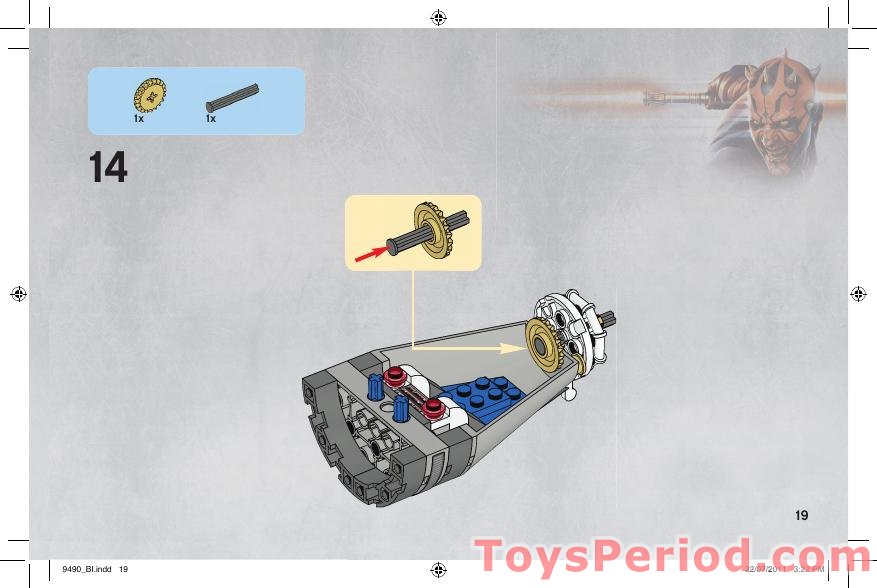 LEGO 9490 Droid Escape Instructions and Parts List