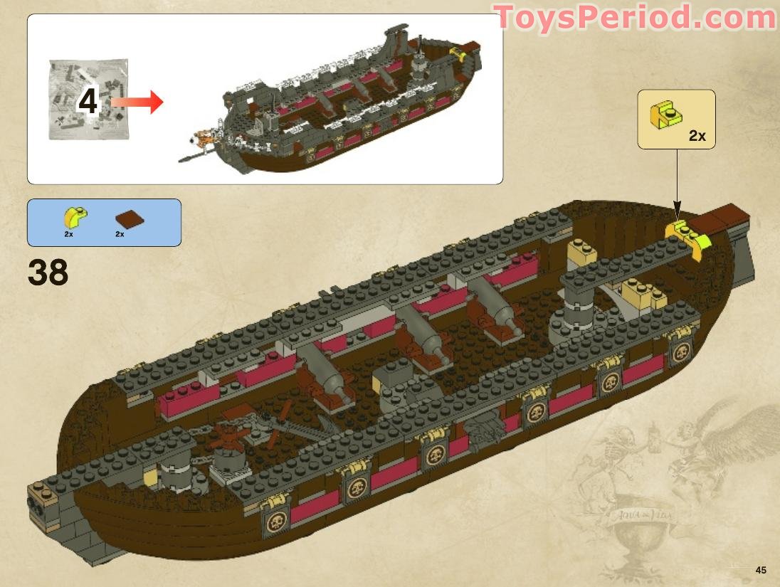 LEGO 4195 Queen Anne's Revenge Instructions and Parts List