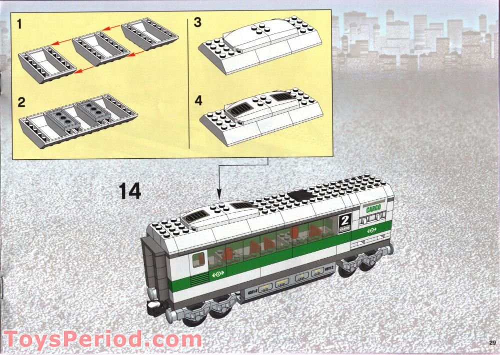 LEGO 4511 High Speed Train Instructions and Parts List