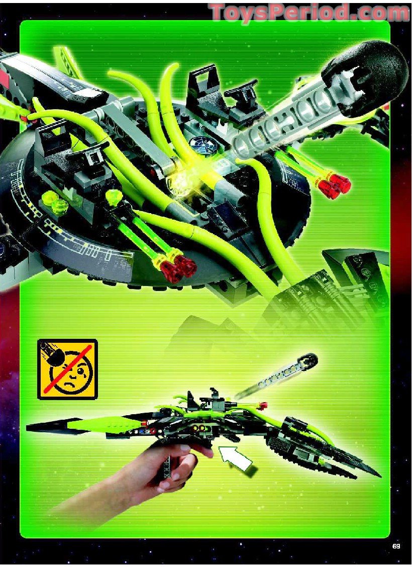 LEGO 7691 ETX Alien Mothership Assault Instructions and Parts List