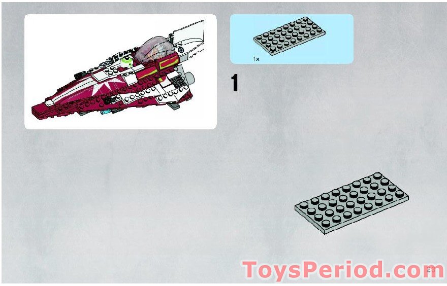 LEGO 7751 Ahsoka's Starfighter and Vulture Droid Instructions and Parts ...