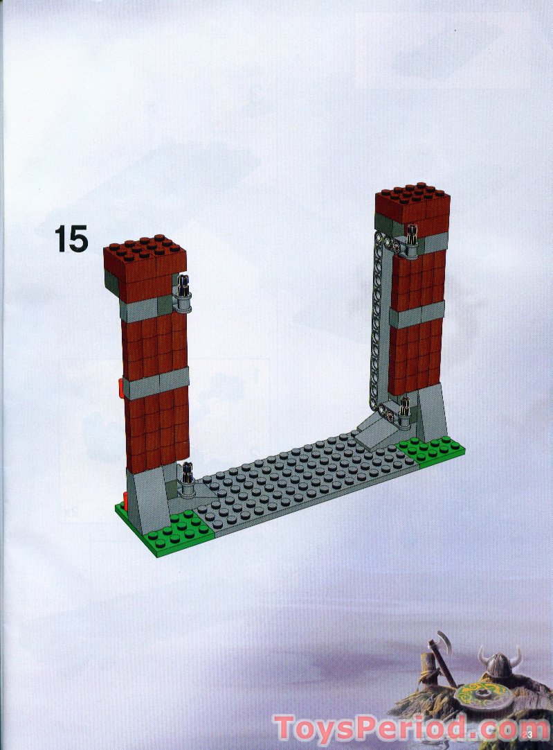 LEGO 7019 Viking Fortress Against the Fafnir Dragon Instructions and ...