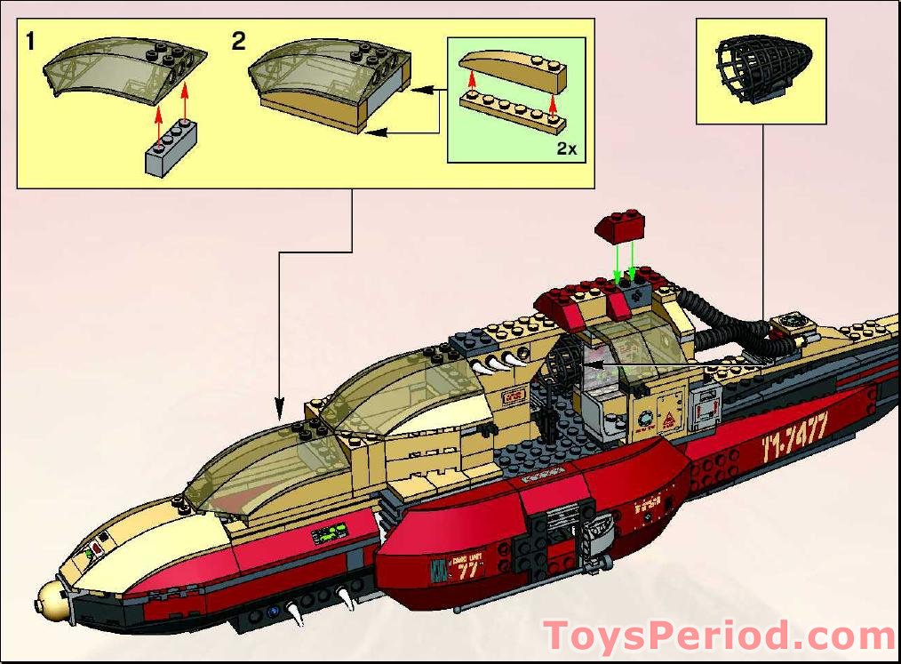 LEGO 7298 Dino Air Tracker Instructions and Parts List