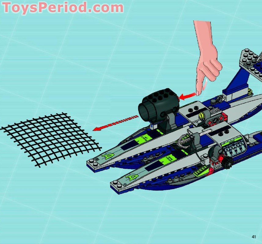 LEGO 8633 Mission 4: Speedboat Rescue Instructions and Parts List