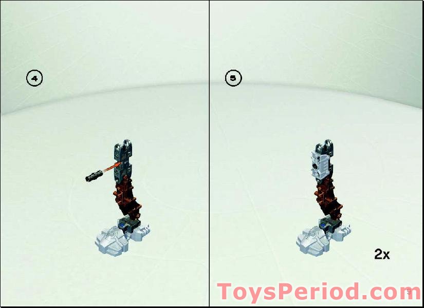 LEGO 8739 Toa Hordika Onewa Instructions and Parts List