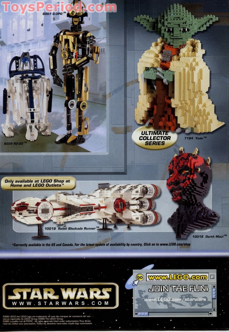 LEGO 8010 Darth Vader Instructions and Parts List