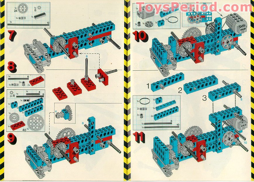 LEGO 8050 Universal Building Set with Motor Instructions and Parts List