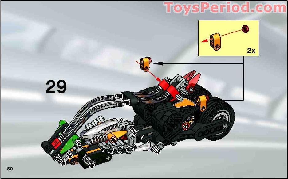 LEGO 8355 H.O.T. Blaster Bike Instructions and Parts List