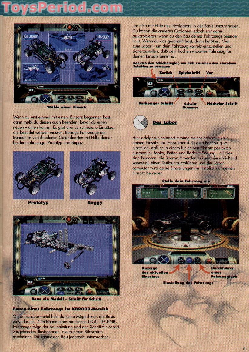 LEGO 8428 Turbo Command Instructions and Parts List