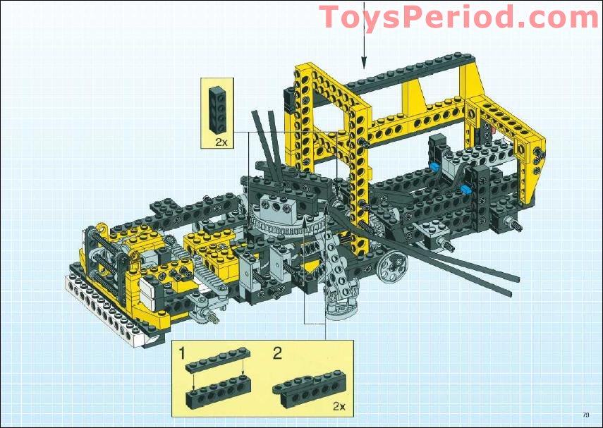 LEGO 8438 Pneumatic Crane Truck Instructions and Parts List