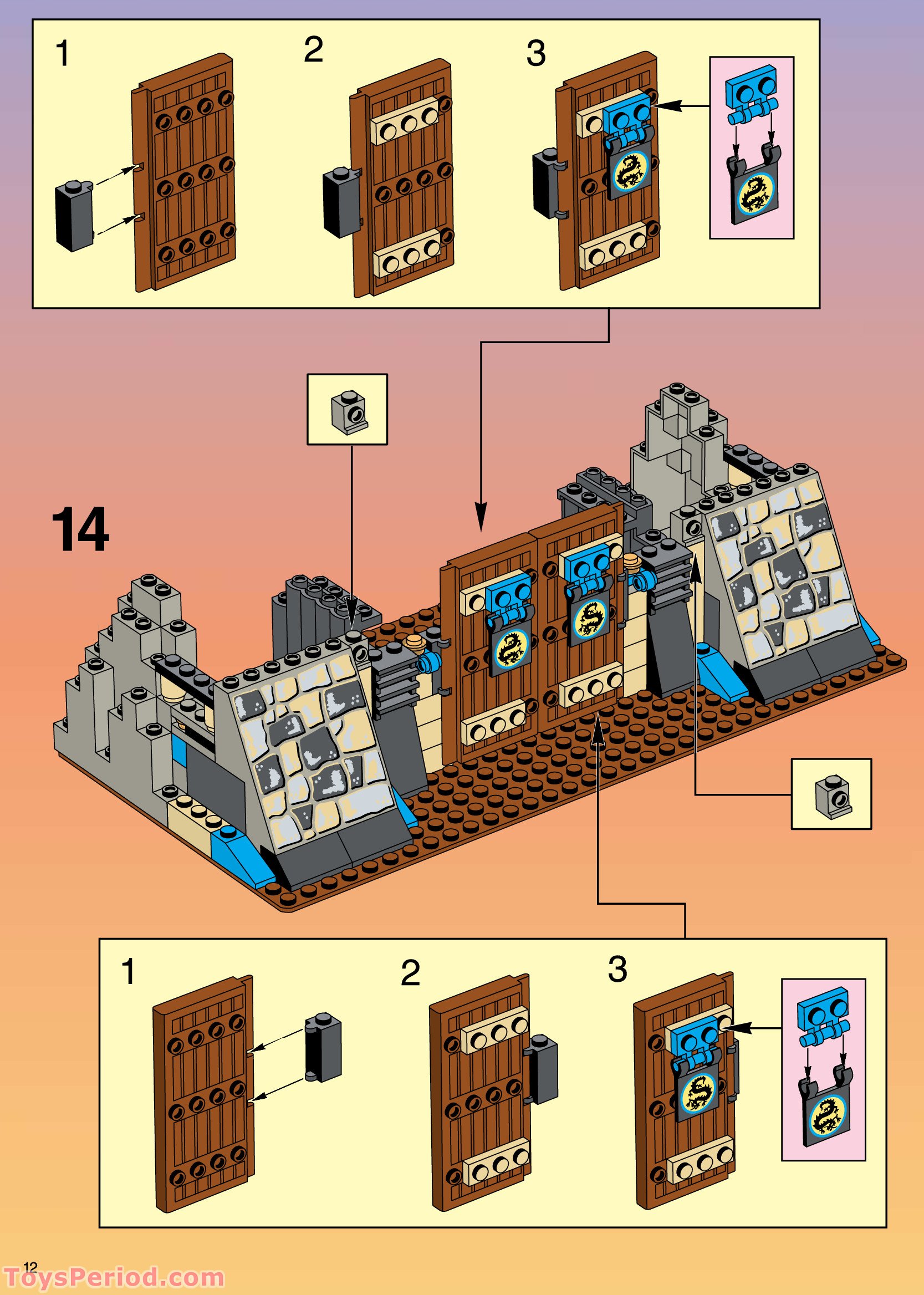 LEGO 3053 Emperor's Stronghold Instructions and Parts List
