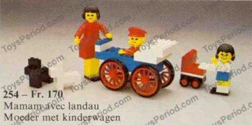 LEGO 254-1 Mother and Daughter with Prams Instructions and Parts List