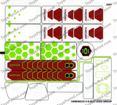 LEGO Sets with Part 70703stk01 Sticker Sheet for Set 70703 - (13068/ ...