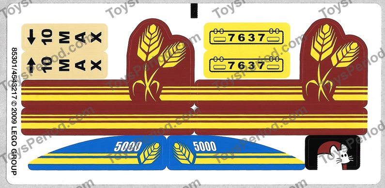 LEGO Sets with Part 7637stk01 Sticker Sheet for Set 7637 - (85301/4543217)