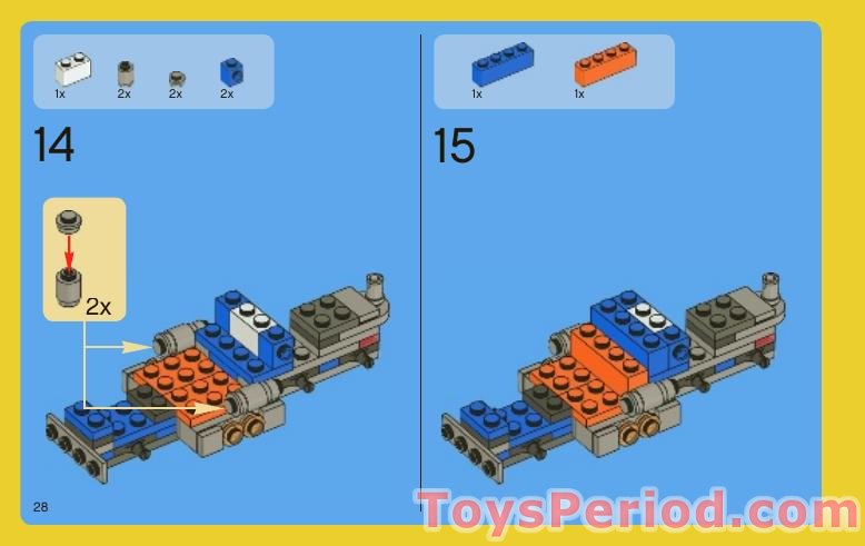 LEGO 5765 Transport Truck Instructions and Parts List