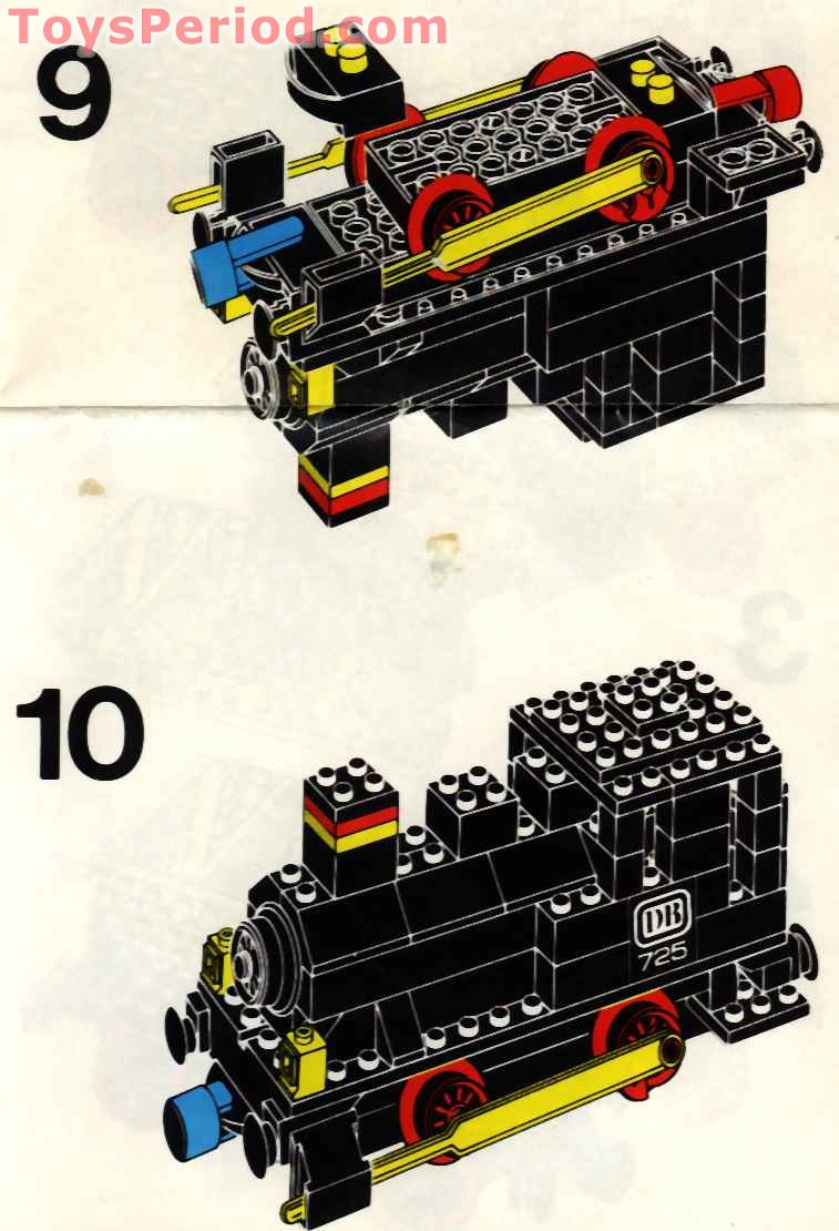 LEGO 725-2 12v Freight Train and Track Instructions and Parts List